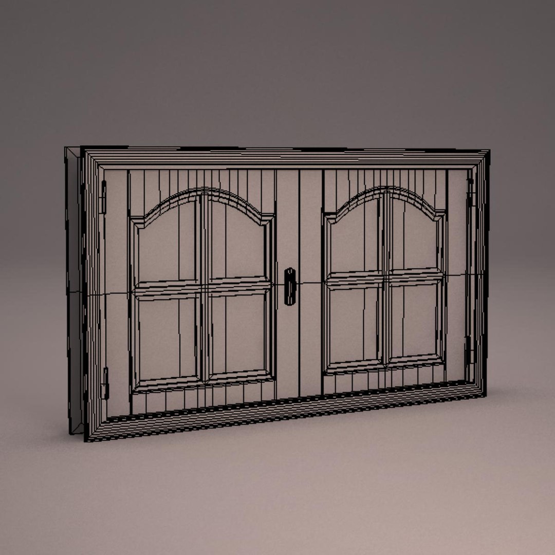 Classic Wood Window 3d Model