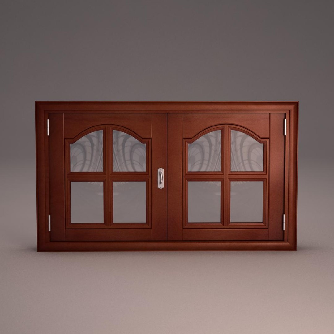 Classic Wood Window 3d Model