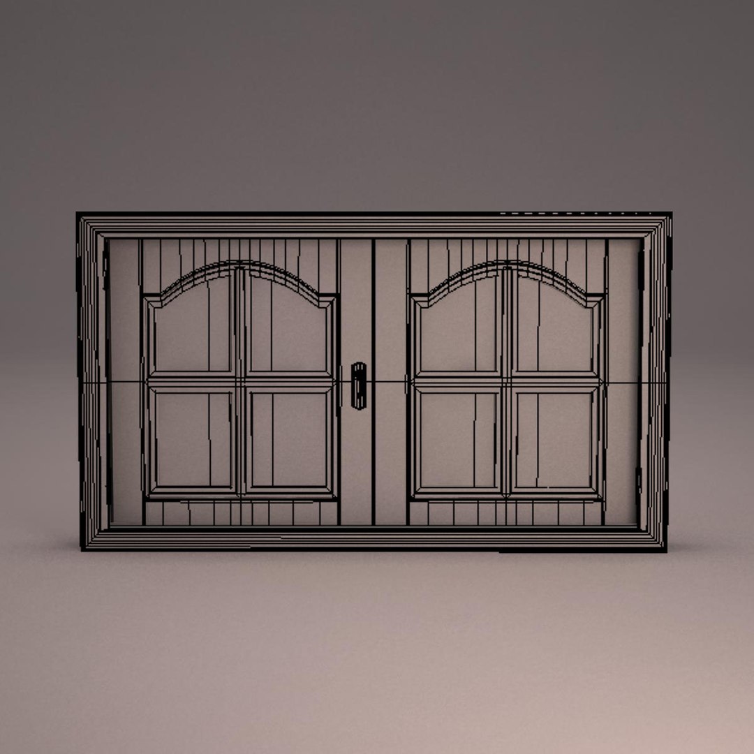 Classic Wood Window 3d Model