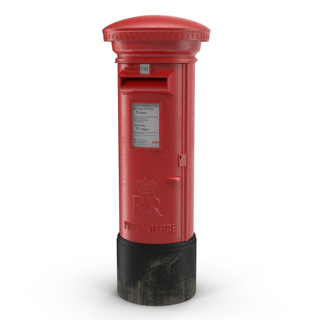 British Post Box 3d Model