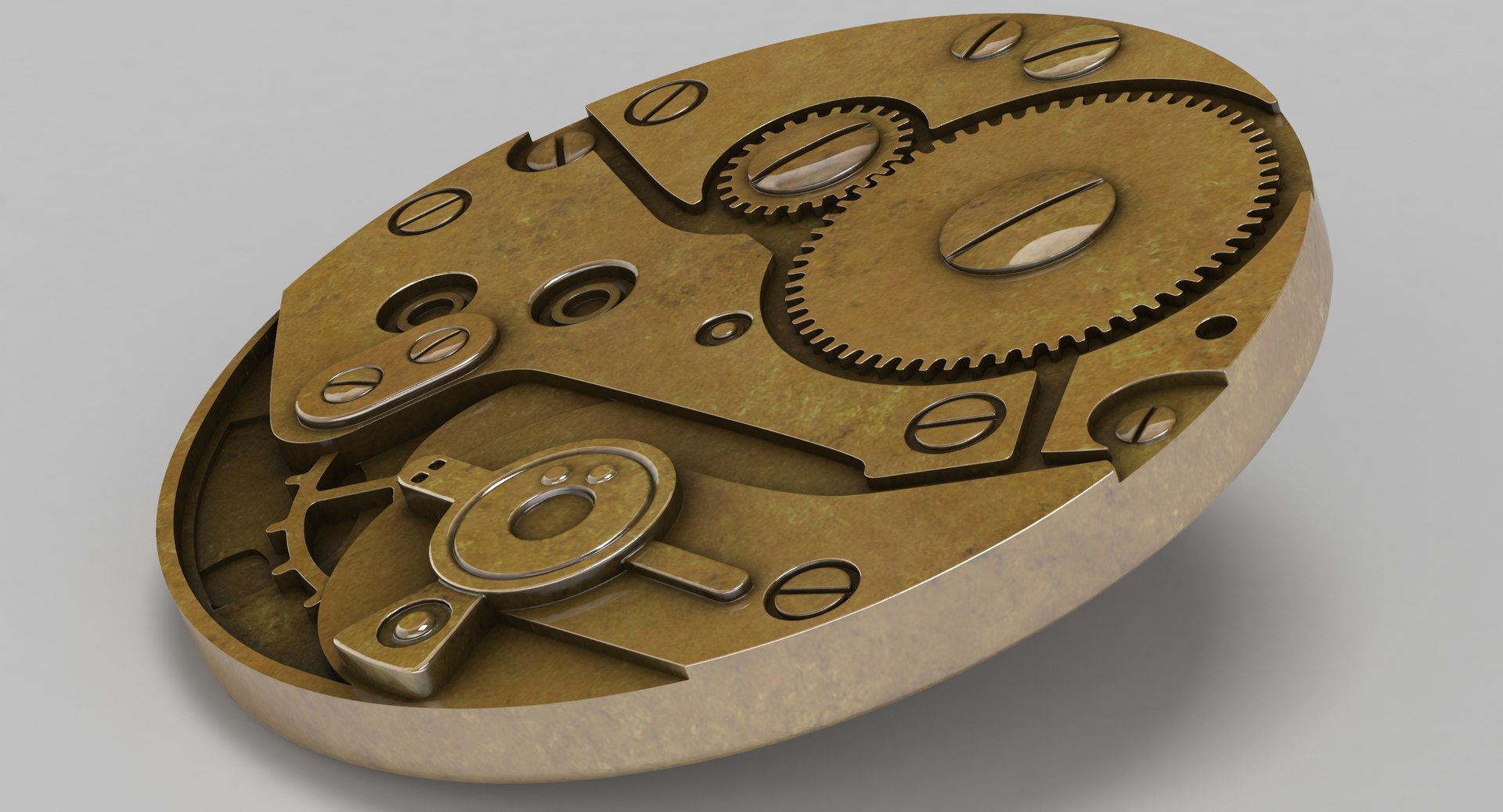 Steampunk Button 3ds