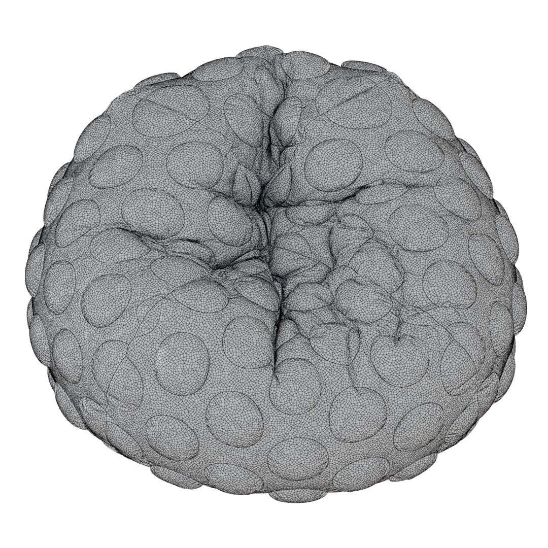 3D Round Bean Bag Model - TurboSquid 1800535