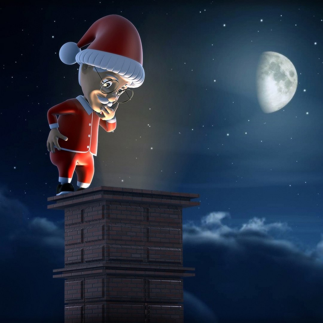 3d Model Uncle Santa Non Rig