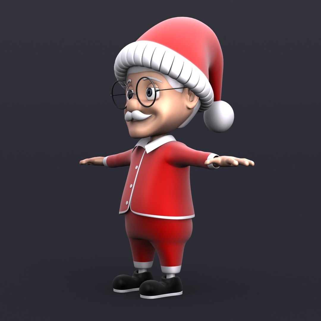 3d Model Uncle Santa Non Rig