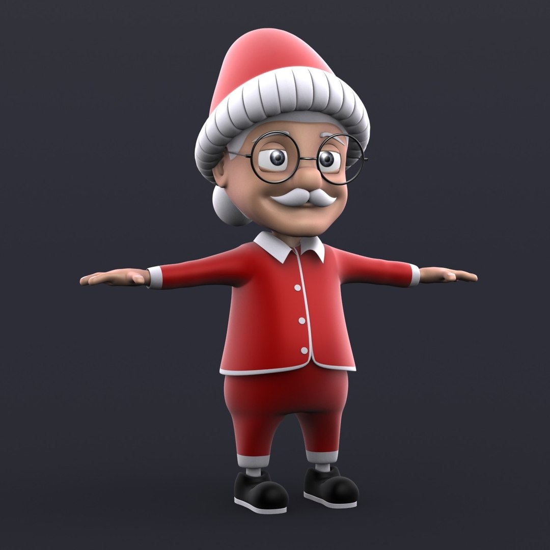 3d Model Uncle Santa Non Rig