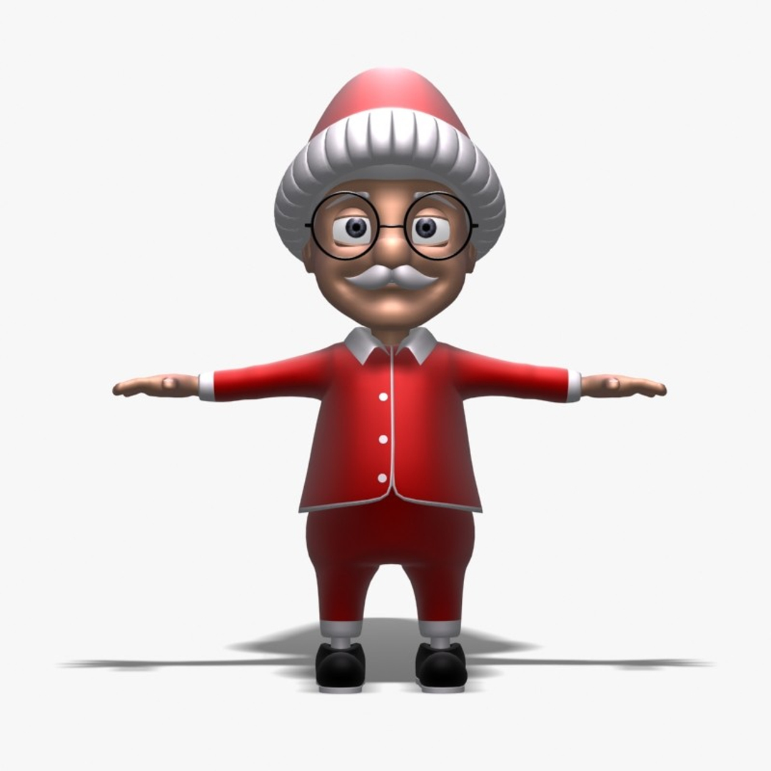 3d Model Uncle Santa Non Rig