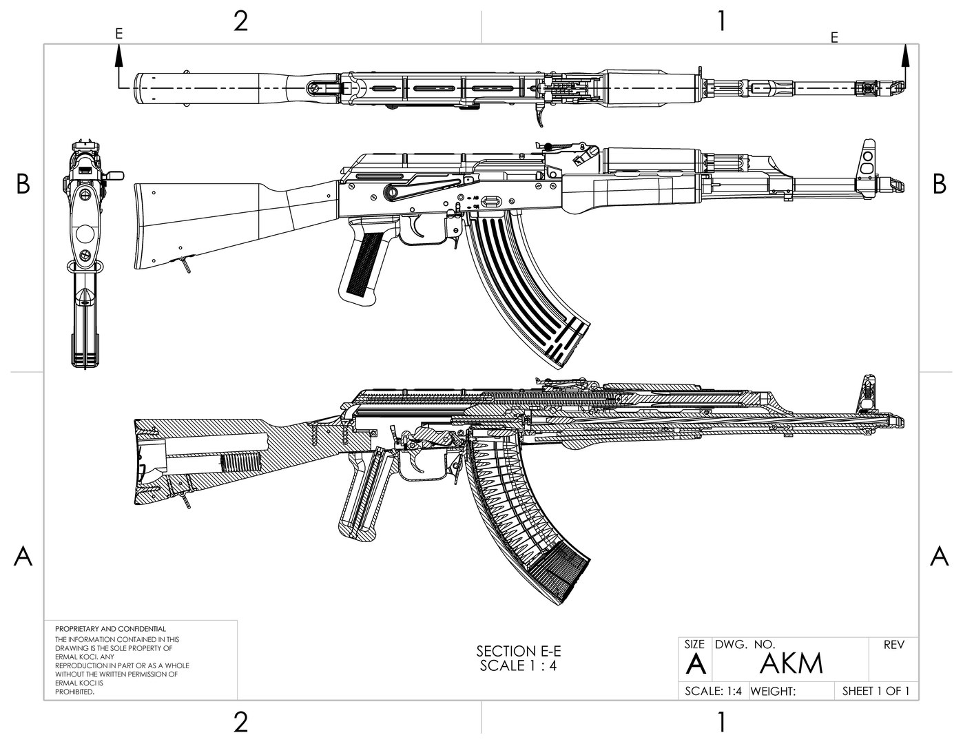 AKM Rifle High-Detail Mechanical 3D Model 3D Model - TurboSquid 2479904