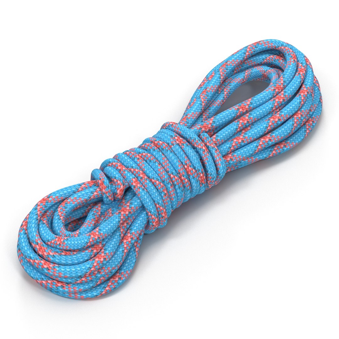 3d model rock climbing ropes set