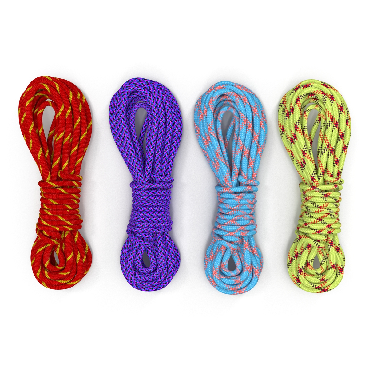 3d model rock climbing ropes set