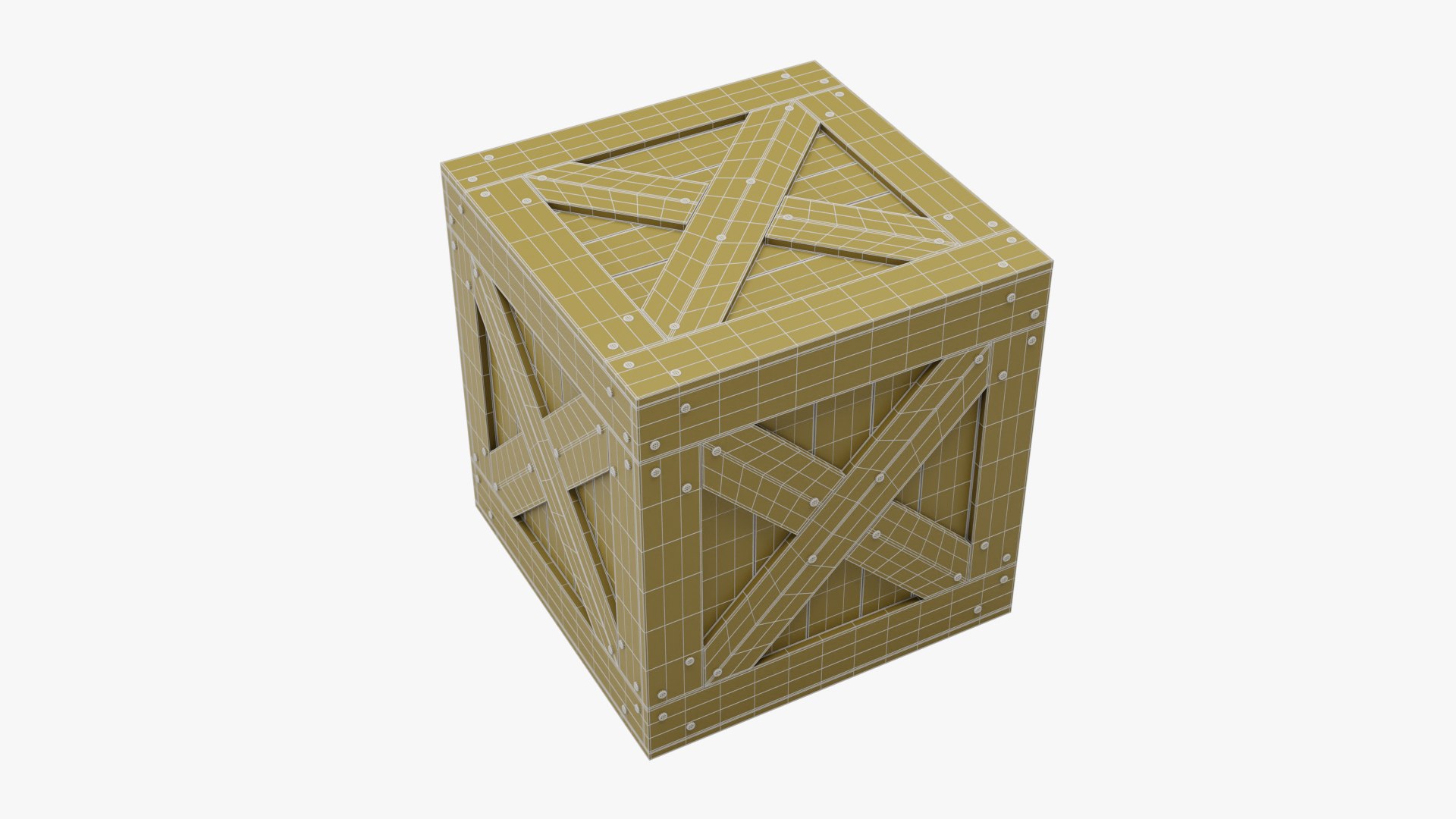 3D Wooden Box model - TurboSquid 2048941