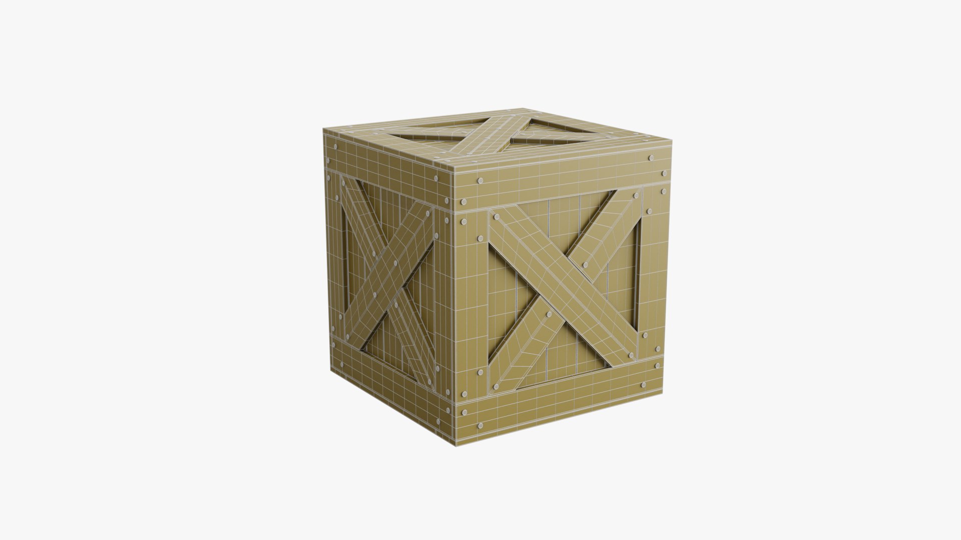 3D Wooden Box model - TurboSquid 2048941