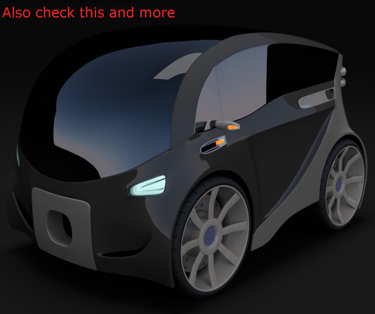 3d Electric Concept Car Model