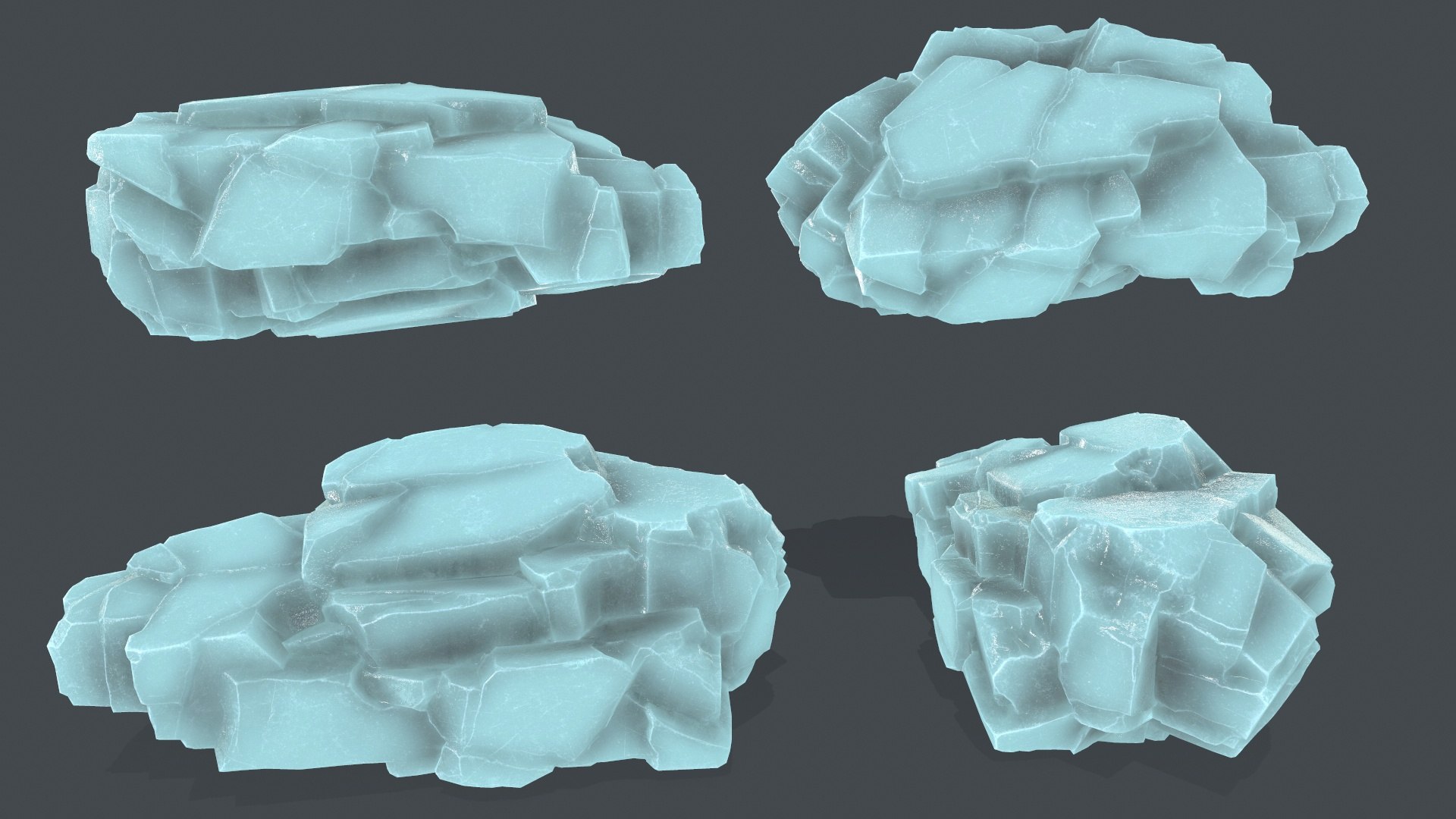 3D Ice Rocks Model - TurboSquid 2002894