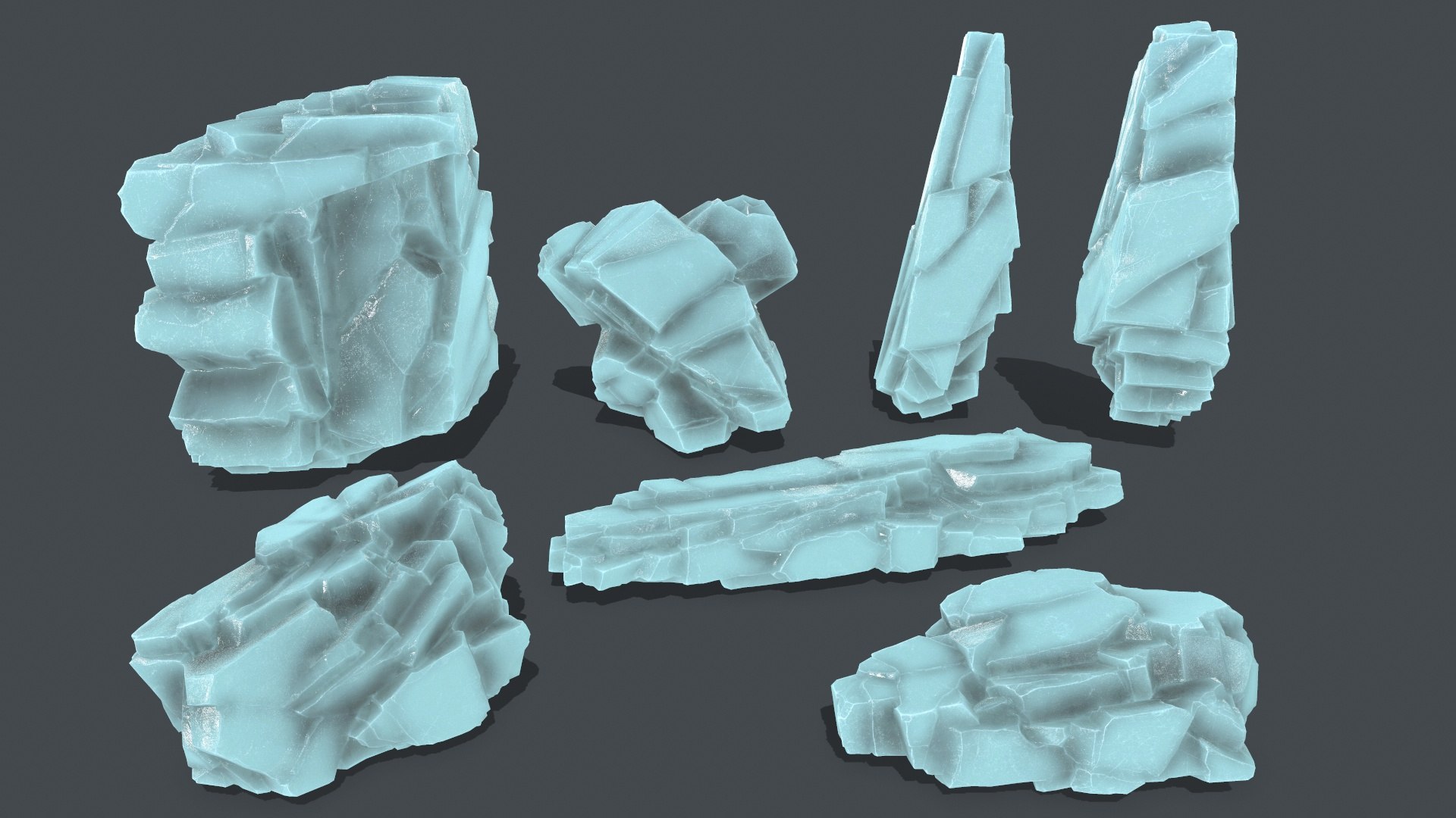 3D Ice Rocks Model - TurboSquid 2002894