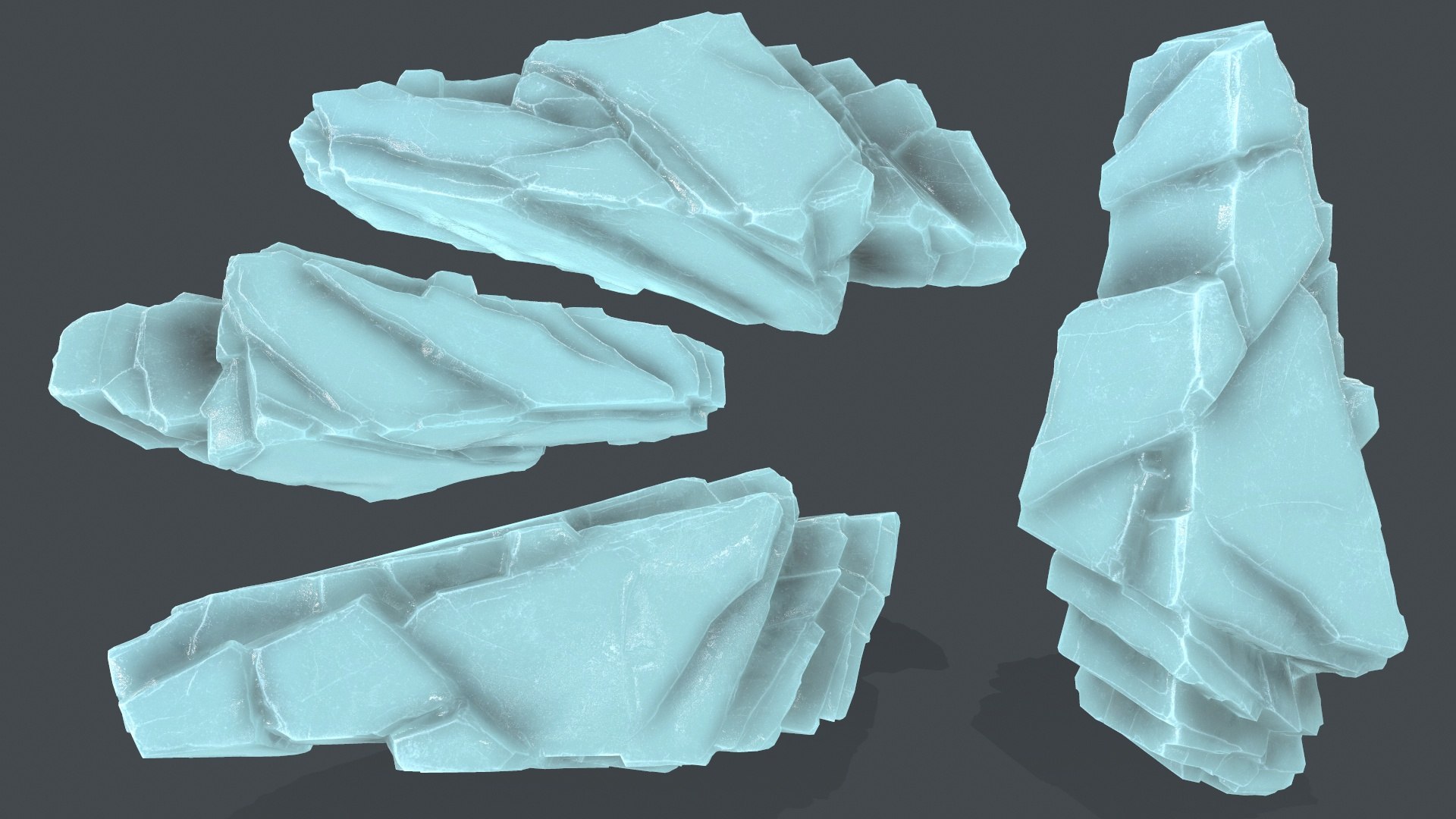 3D Ice Rocks Model - TurboSquid 2002894