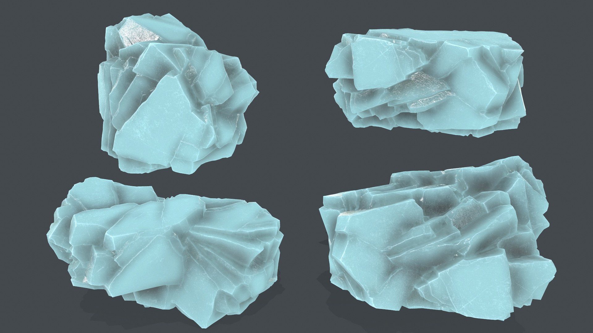 3D Ice Rocks Model - TurboSquid 2002894
