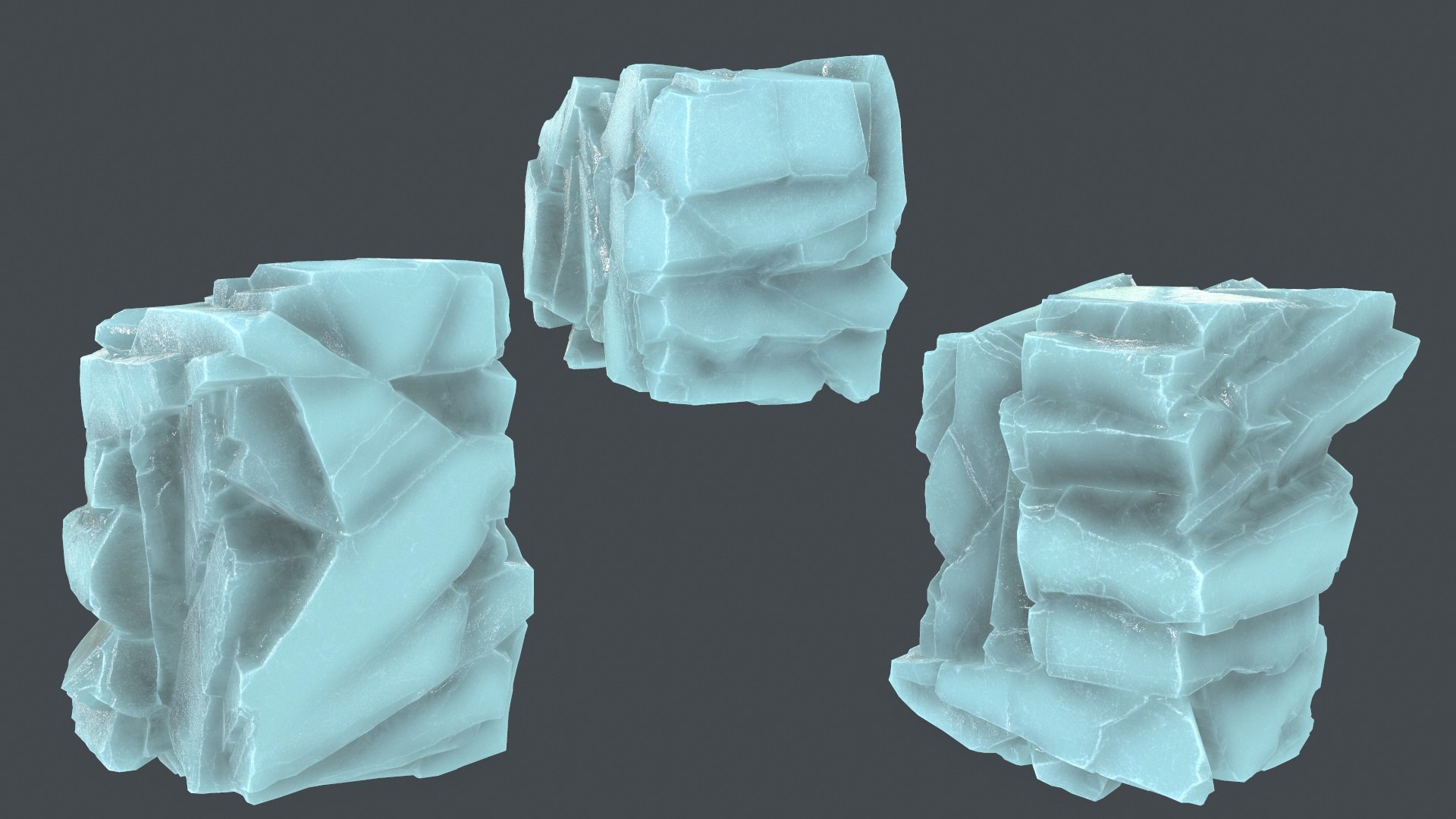 3D Ice Rocks Model - TurboSquid 2002894