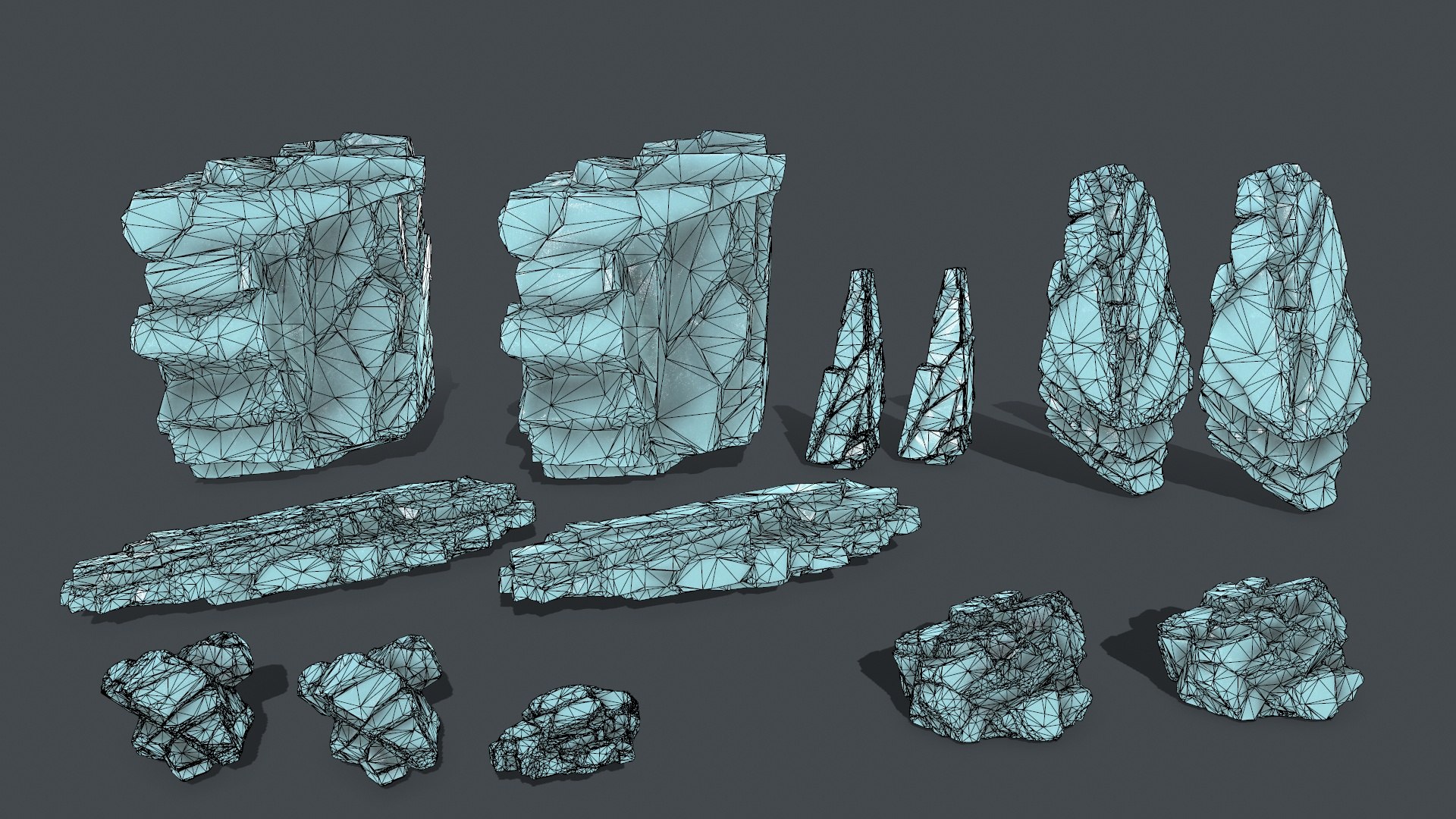 3D Ice Rocks Model - TurboSquid 2002894