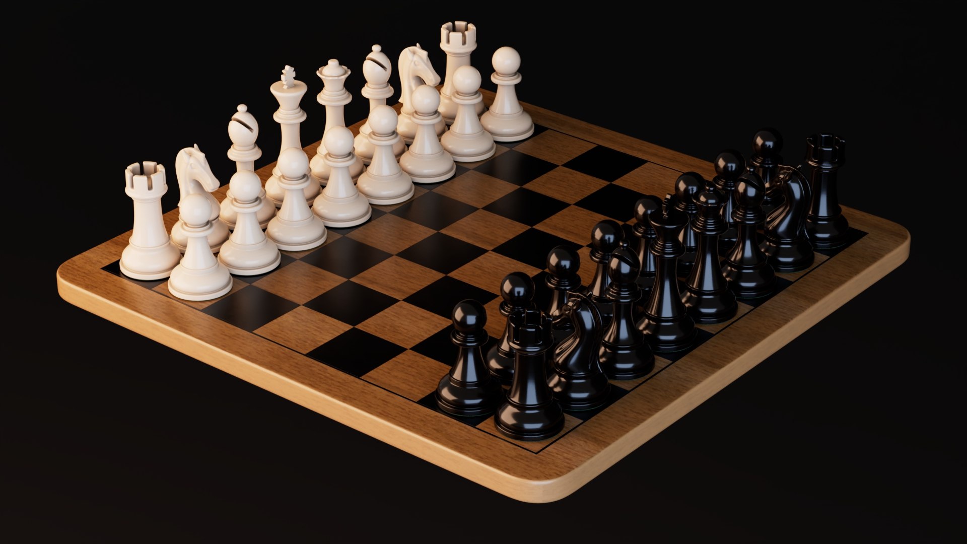 Chess Board With Chair And Table 3D - TurboSquid 2395896