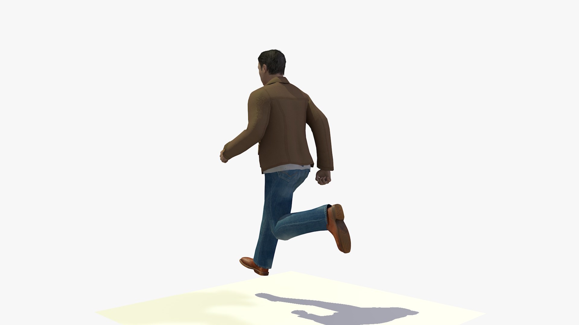Animated Casual Man Running 3D model - TurboSquid 1847765