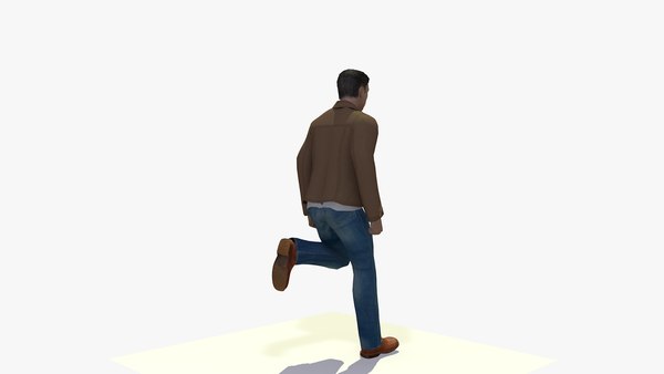 Animated Casual Man Running 3D model - TurboSquid 1847765