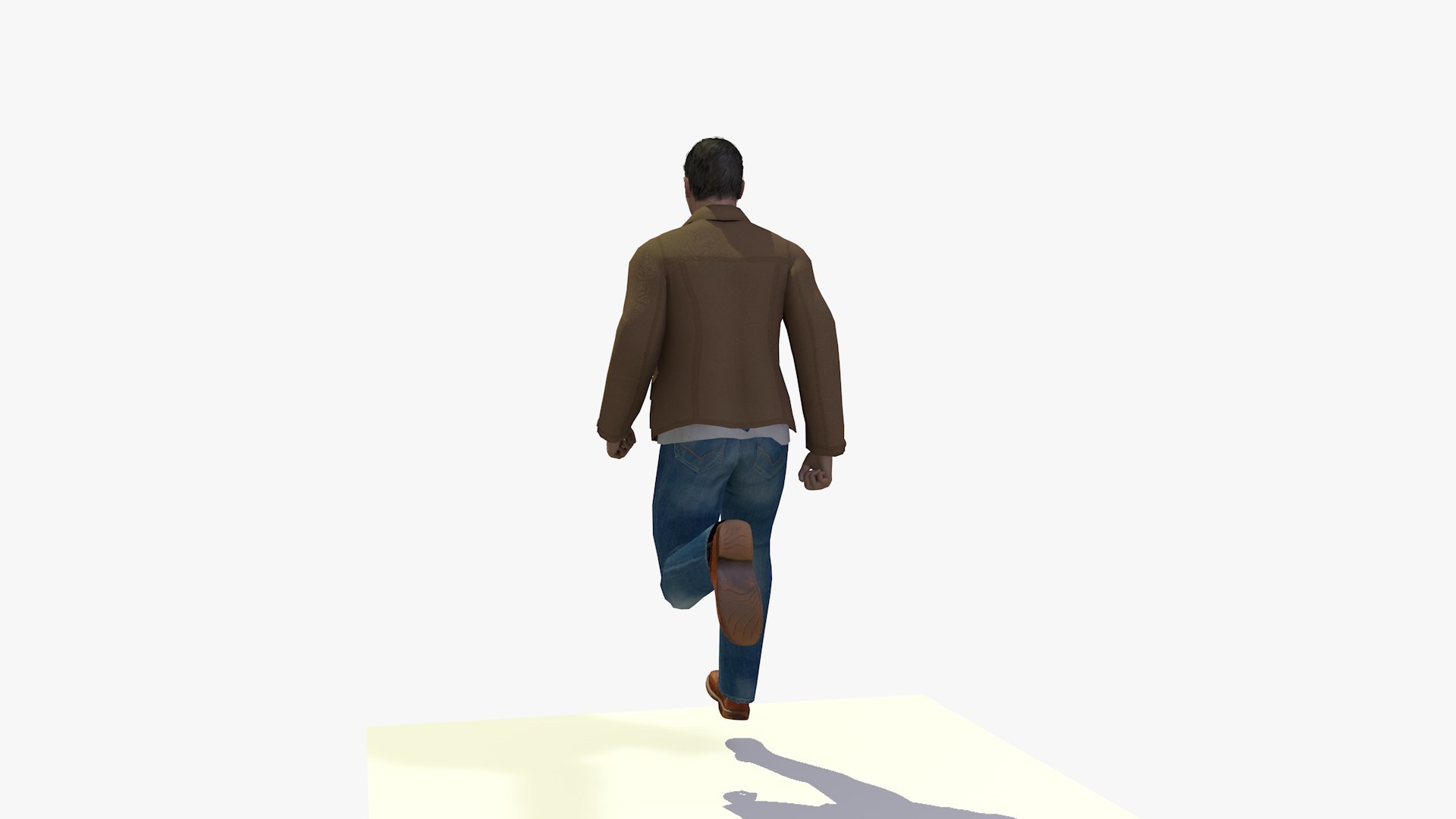 Animated Casual Man Running 3D model - TurboSquid 1847765