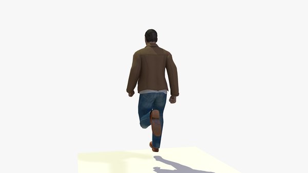 Animated Casual Man Running 3D model - TurboSquid 1847765