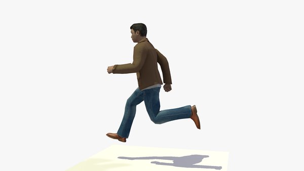 Animated Casual Man Running 3D model - TurboSquid 1847765
