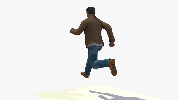 Animated Casual Man Running 3D model - TurboSquid 1847765