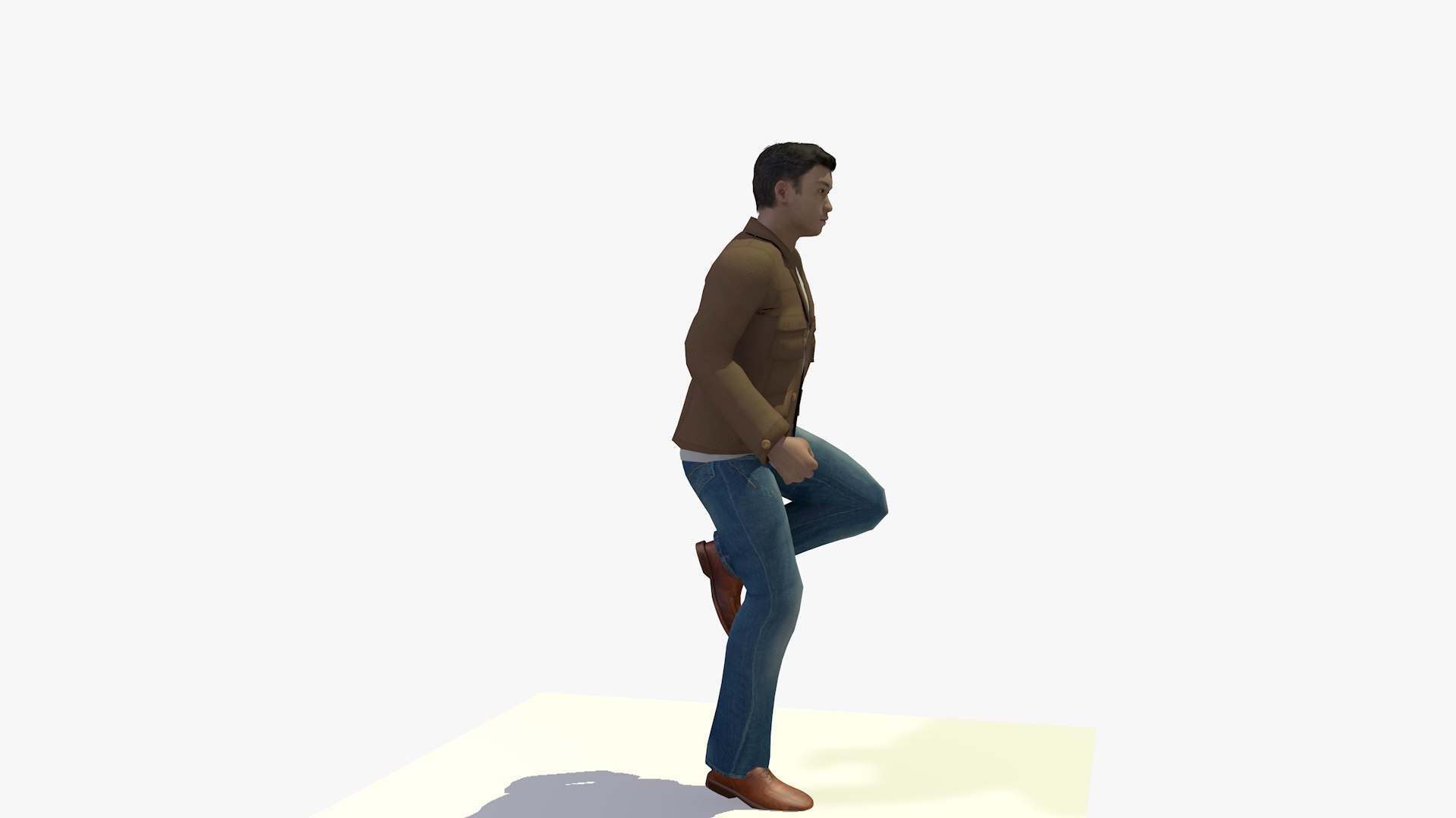 Animated Casual Man Running 3D model - TurboSquid 1847765