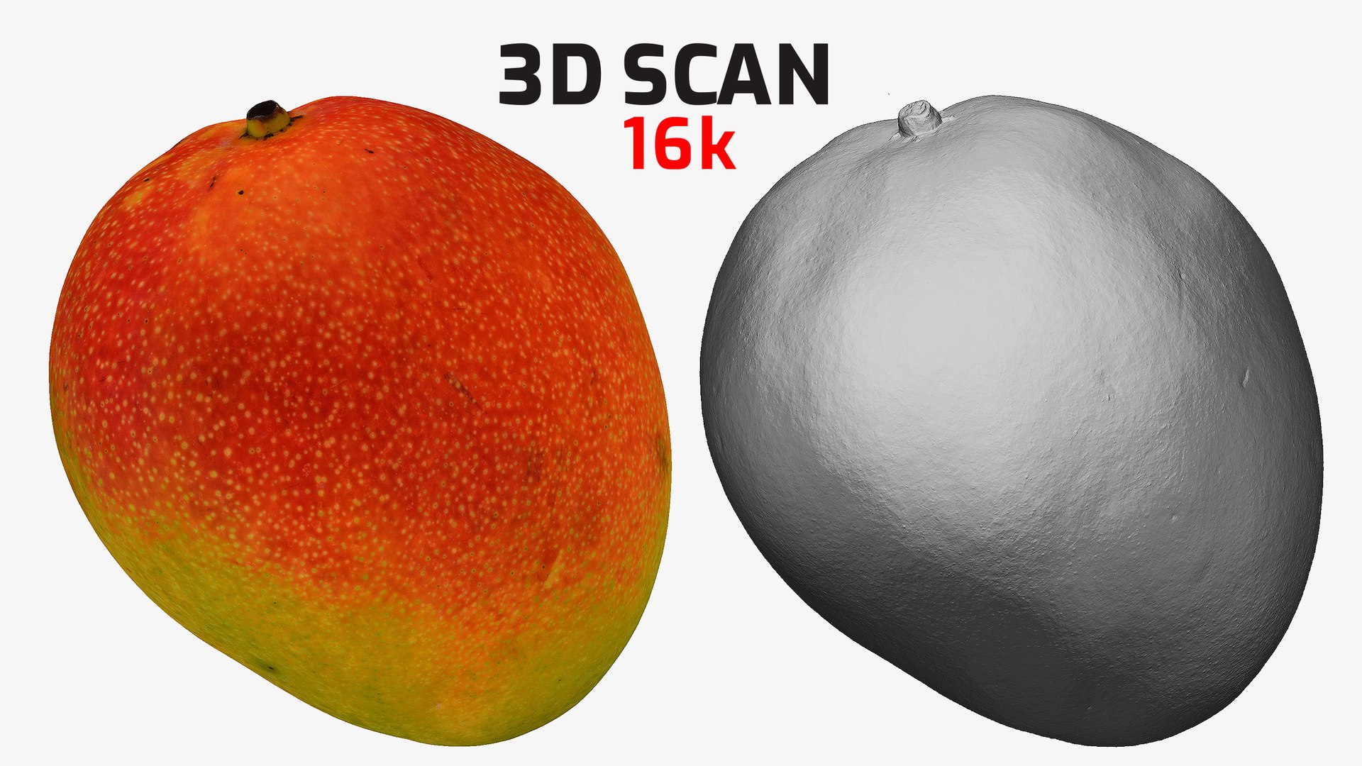 MANGO CROSS-POLARIZED 3D SCAN 16k 8k TEXTURES LOW HIGH POLY FRUIT 3D ...