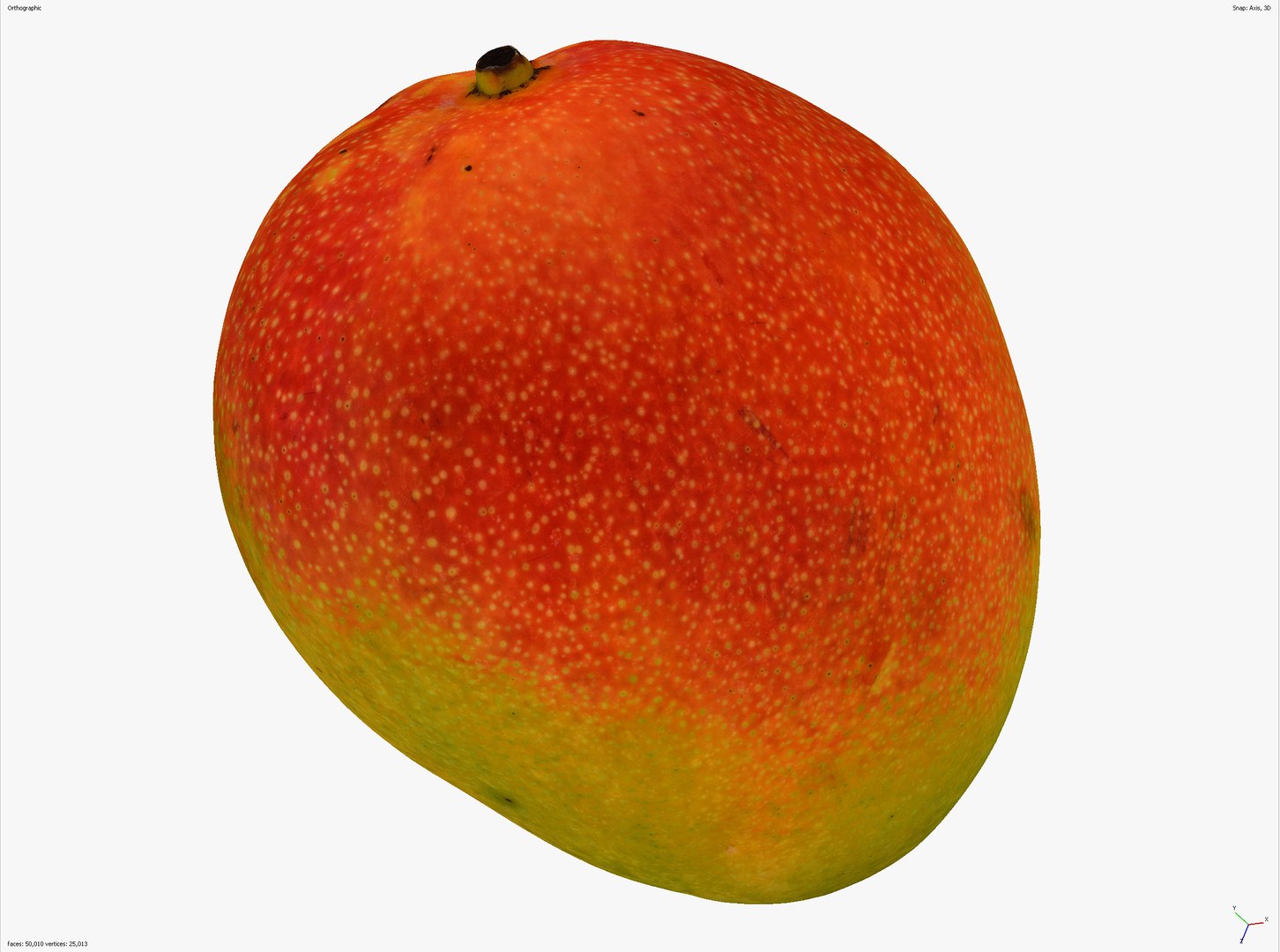 MANGO CROSS-POLARIZED 3D SCAN 16k 8k TEXTURES LOW HIGH POLY FRUIT 3D ...