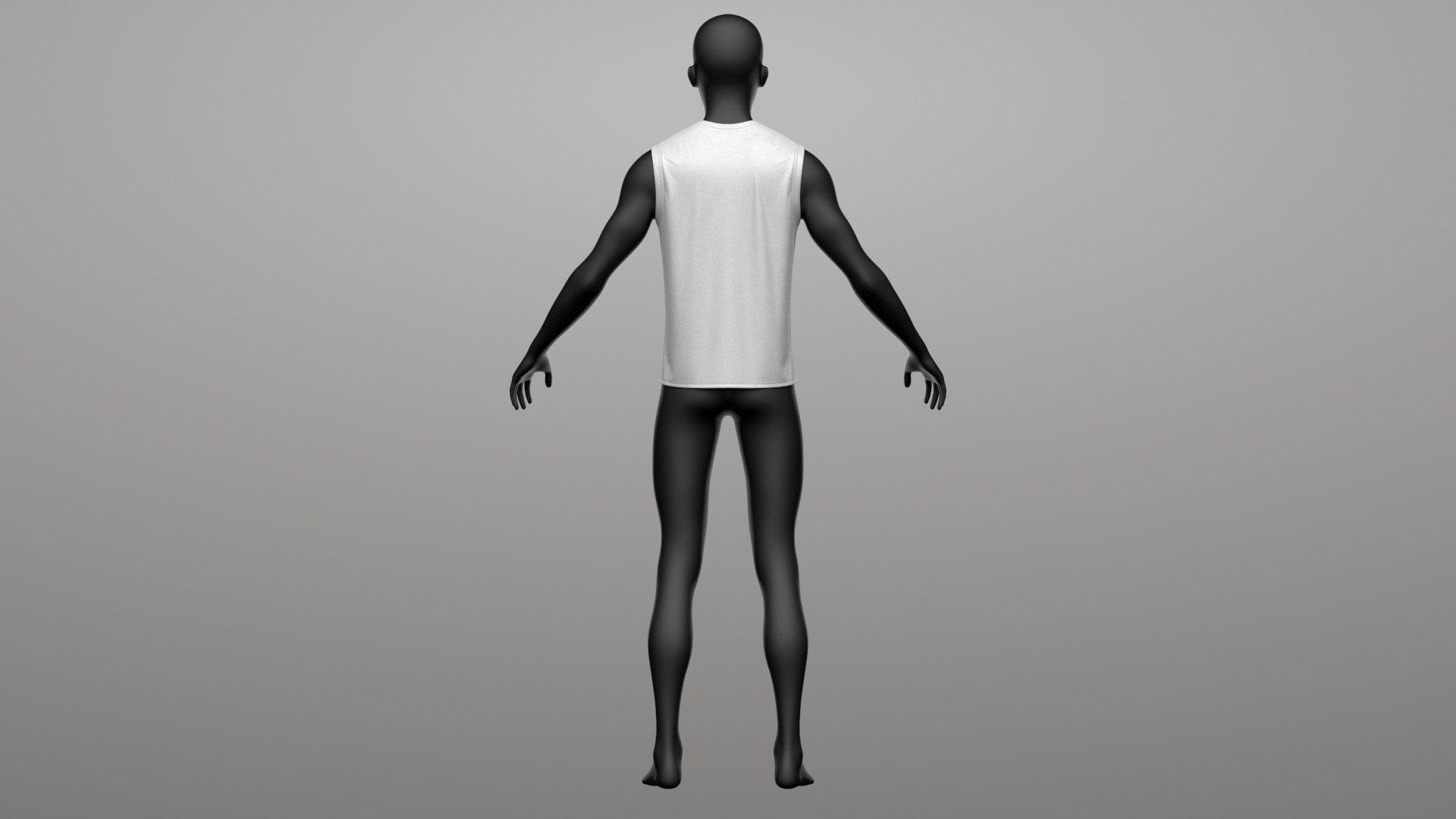 Tank Top Male White PBR 3D Model - TurboSquid 2057096