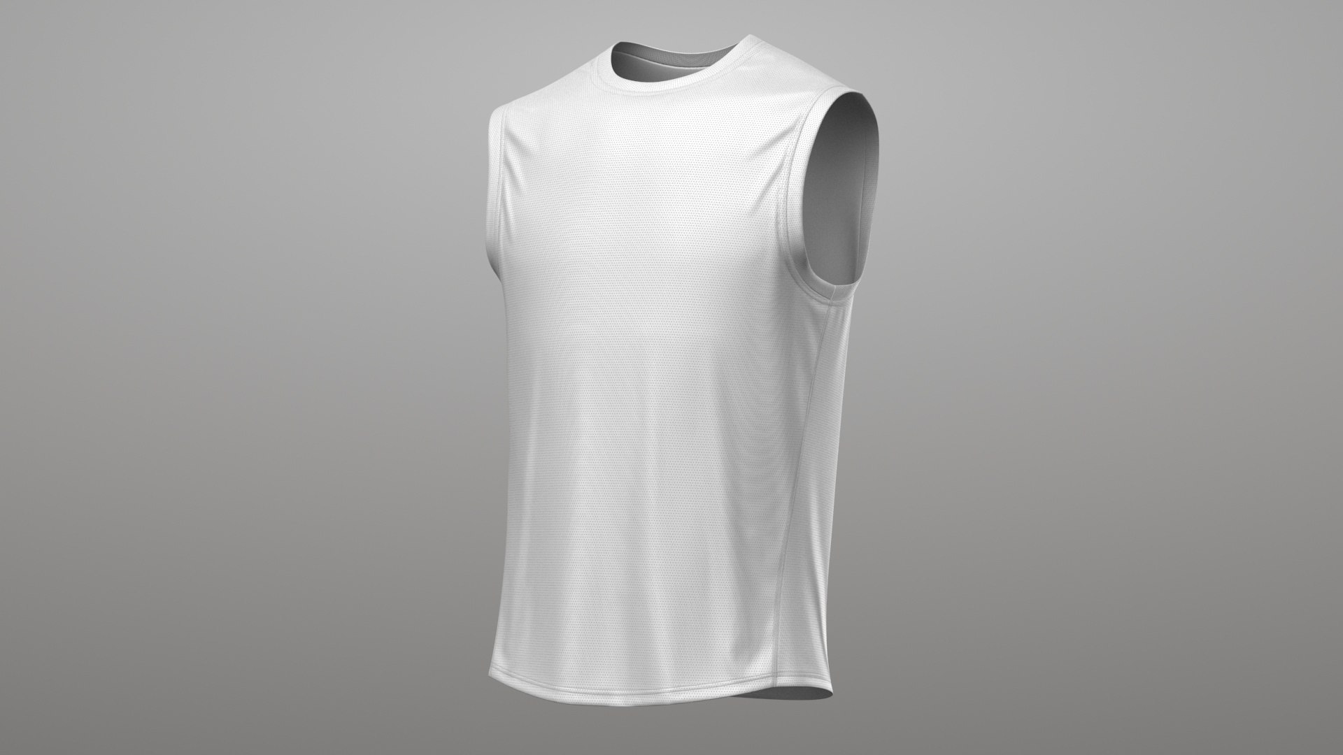 Tank Top Male White PBR 3D Model - TurboSquid 2057096