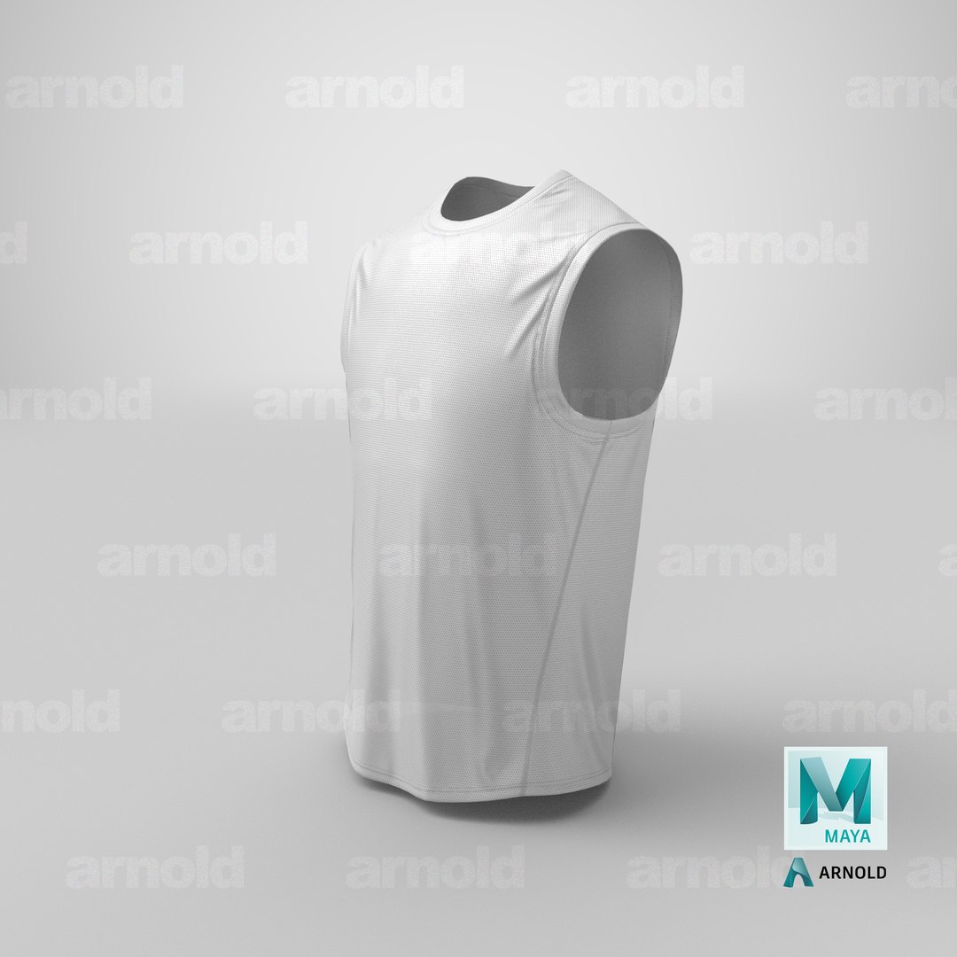 Tank Top Male White PBR 3D Model - TurboSquid 2057096