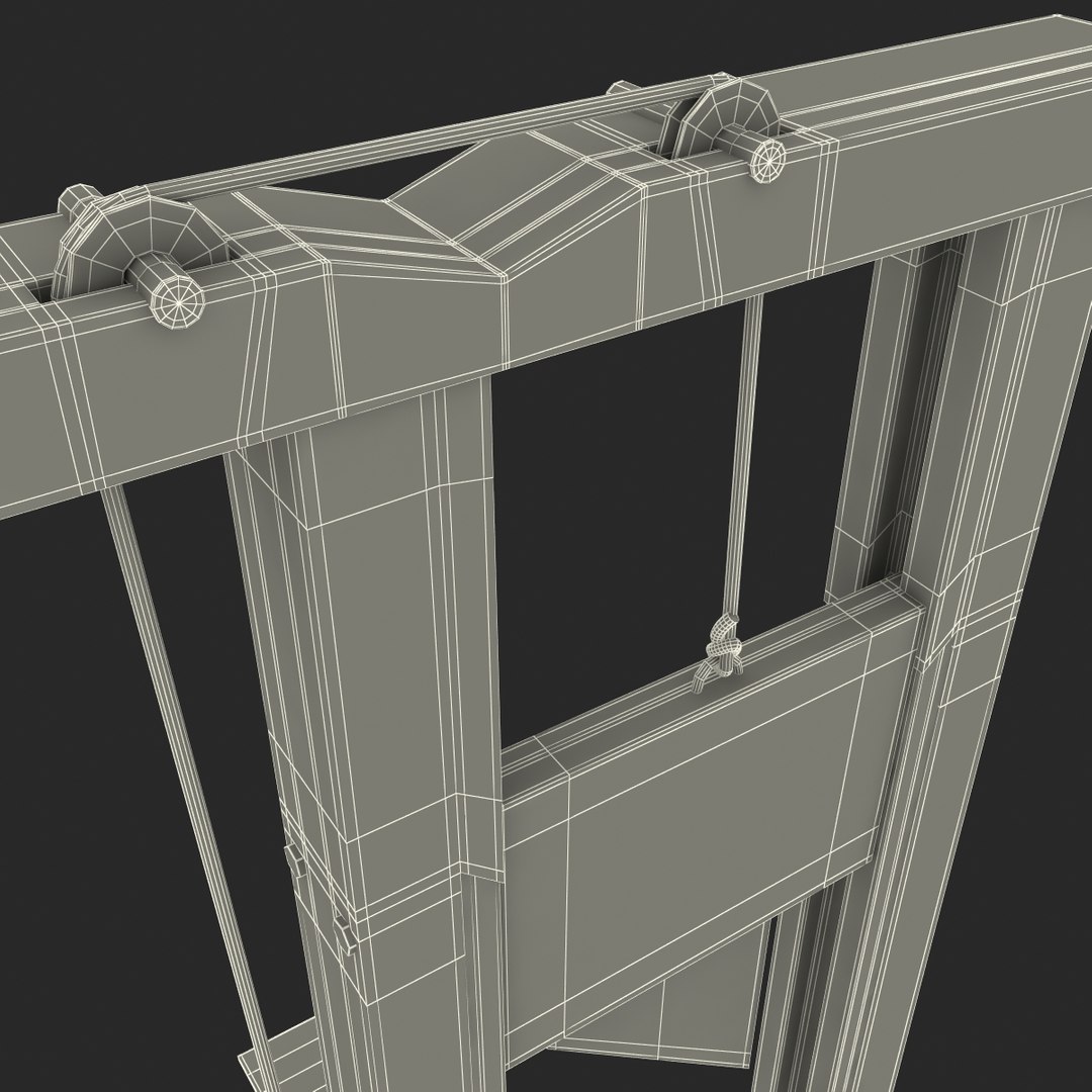 maya guillotine modelled