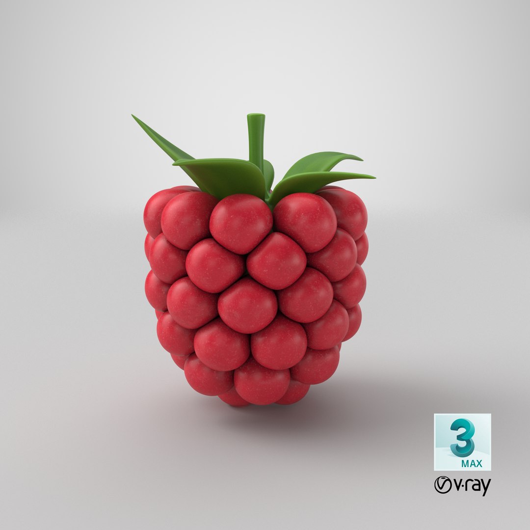 3D Model Cartoon Raspberry - TurboSquid 2095359