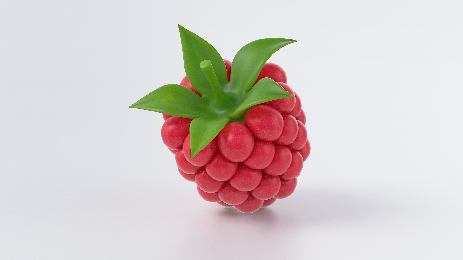 3D Model Cartoon Raspberry - TurboSquid 2095359