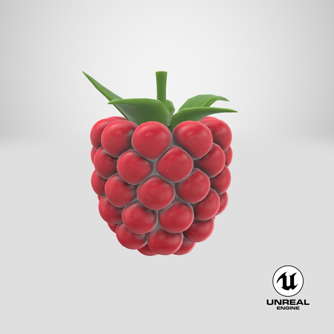 3D Model Cartoon Raspberry - TurboSquid 2095359