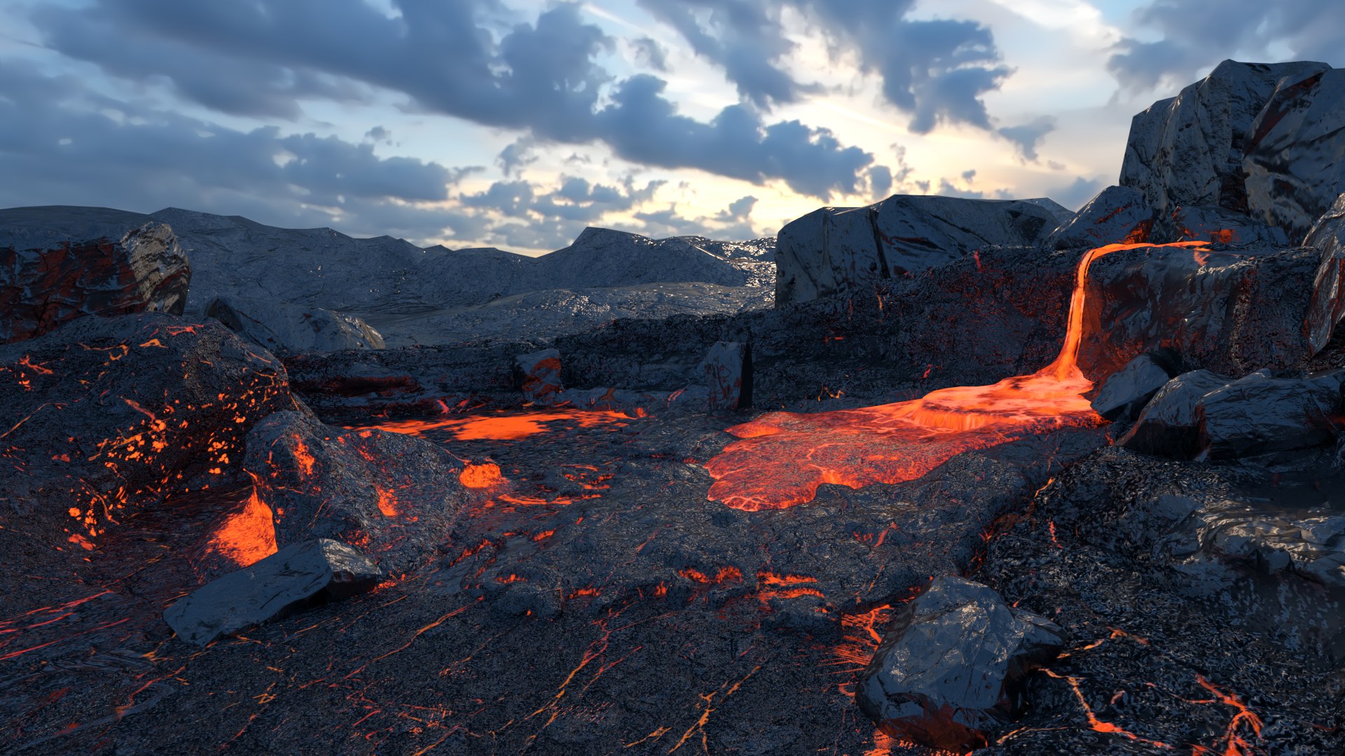 Volcanic Eruption Pbr 3D - TurboSquid 1607723