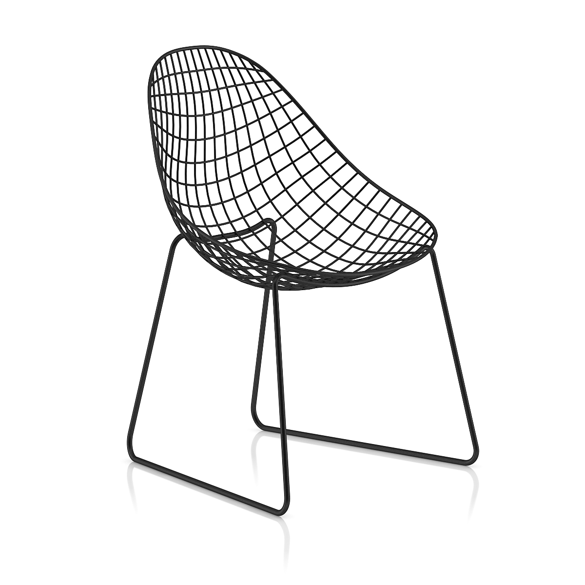 metal wire chair 3d