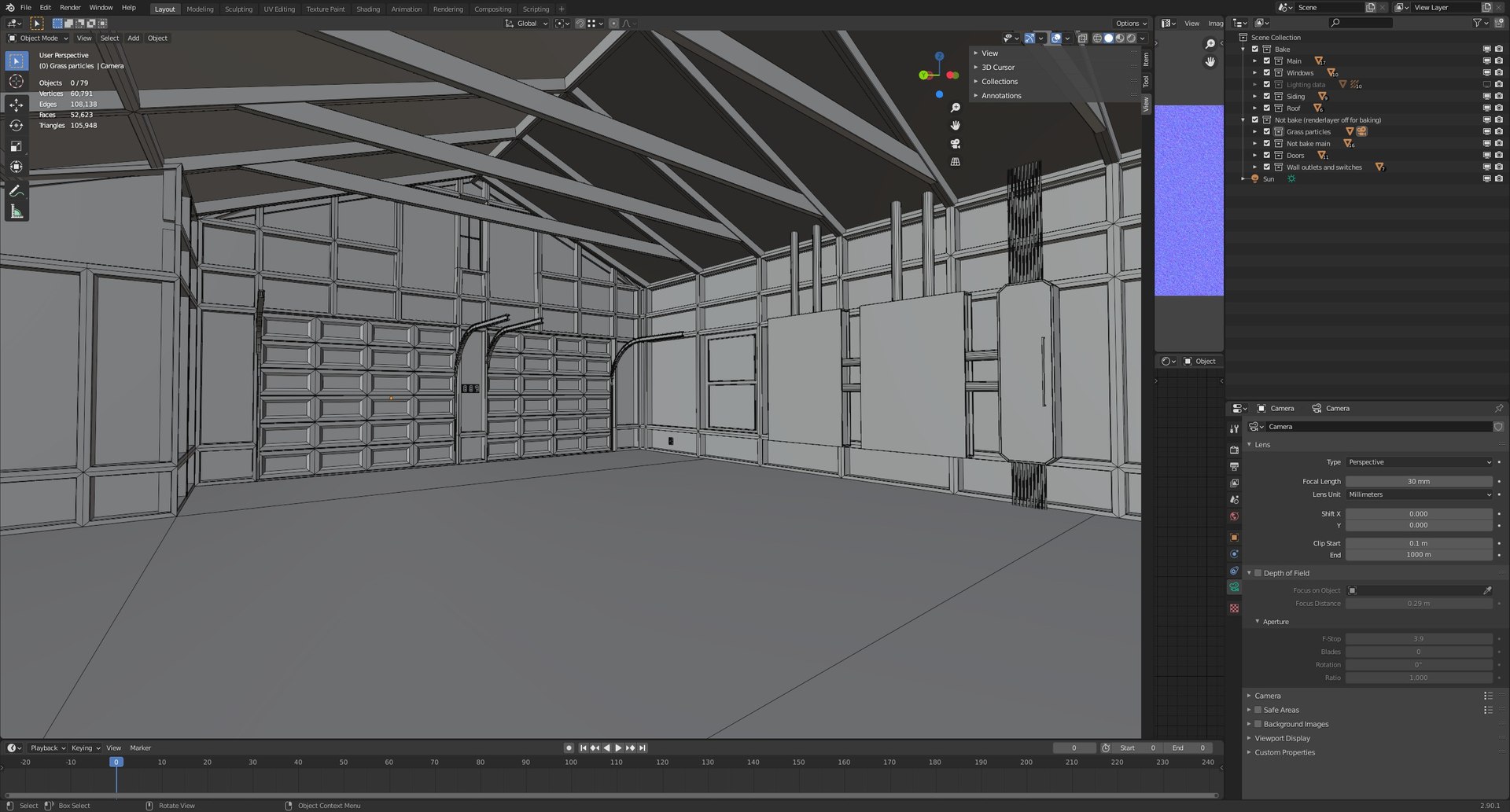 3D Blender House Garage Classic - TurboSquid 1638366