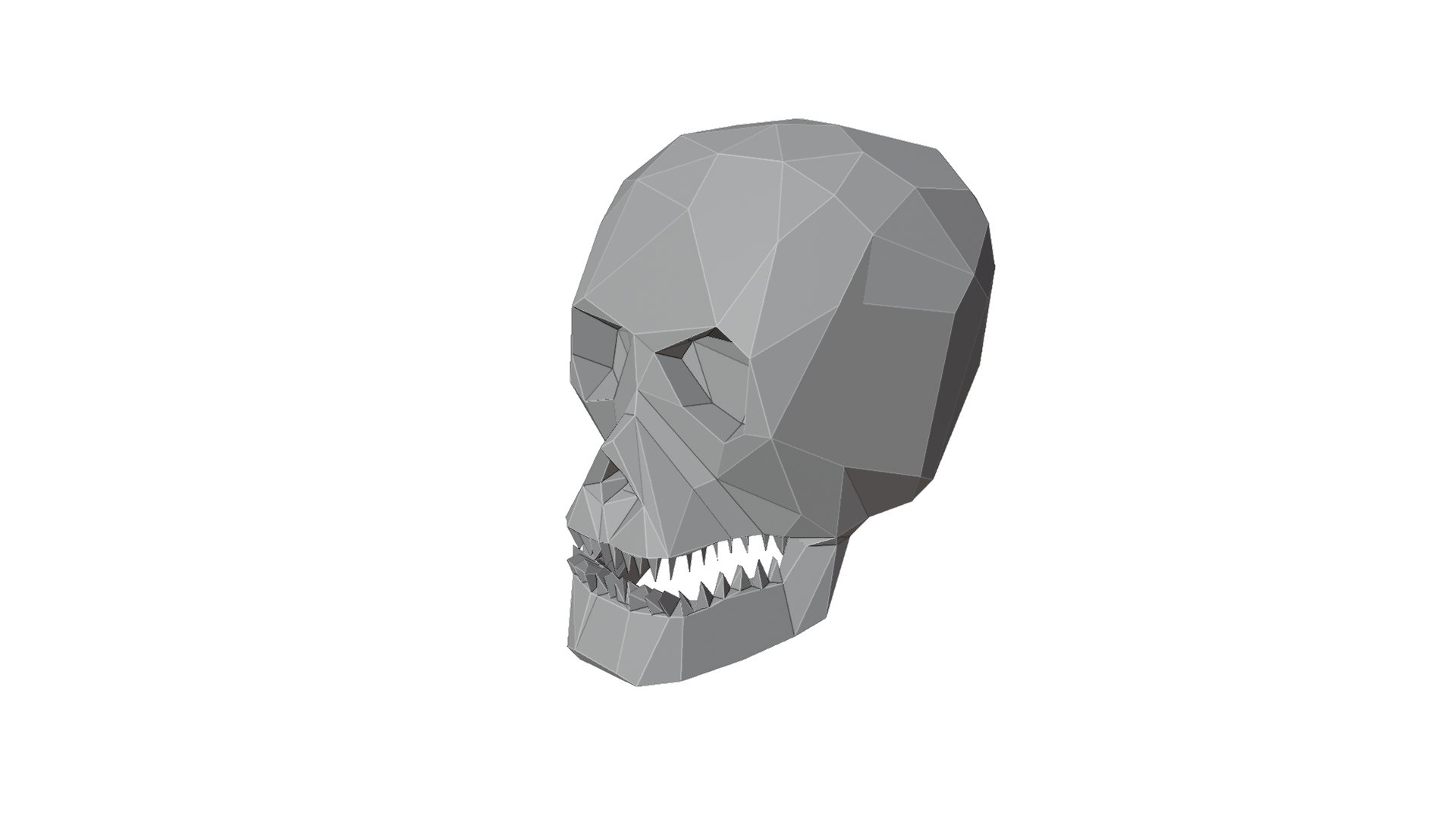 Low-Poly Human Skull 3D model - TurboSquid 1937412