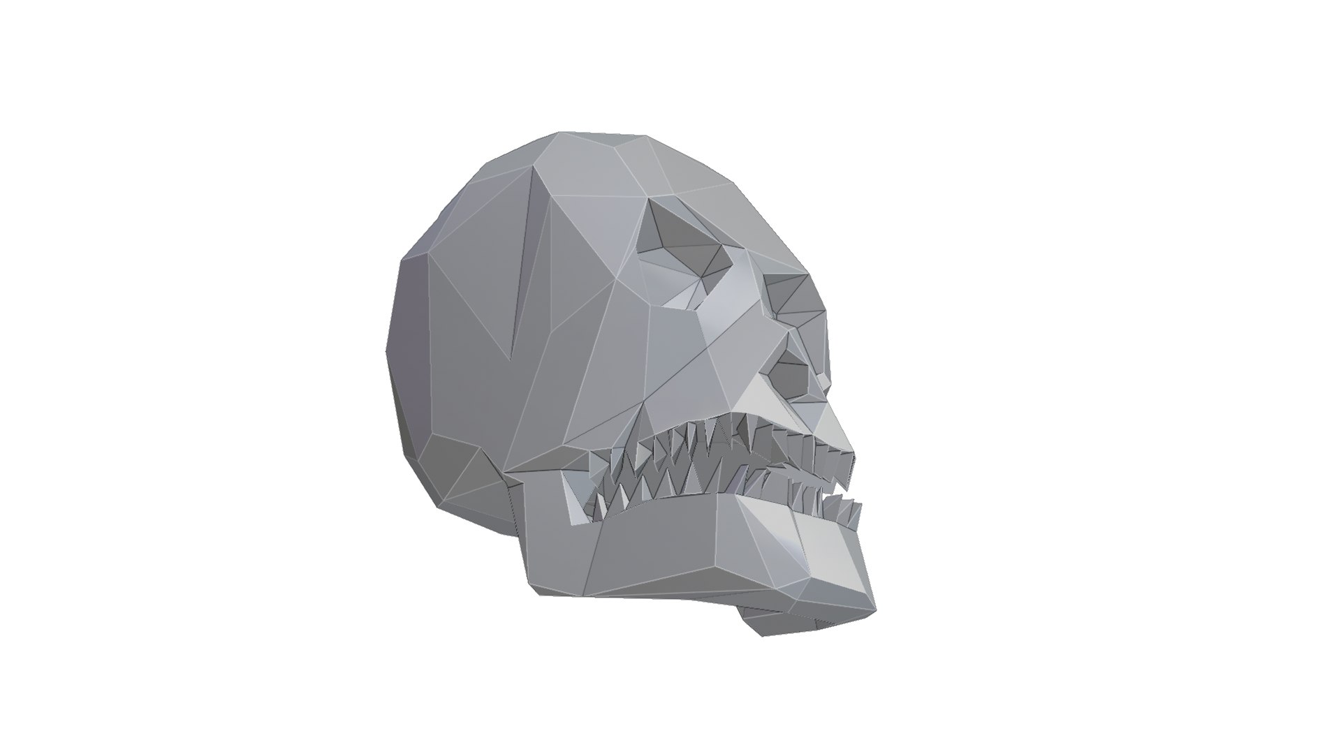 Low-Poly Human Skull 3D model - TurboSquid 1937412