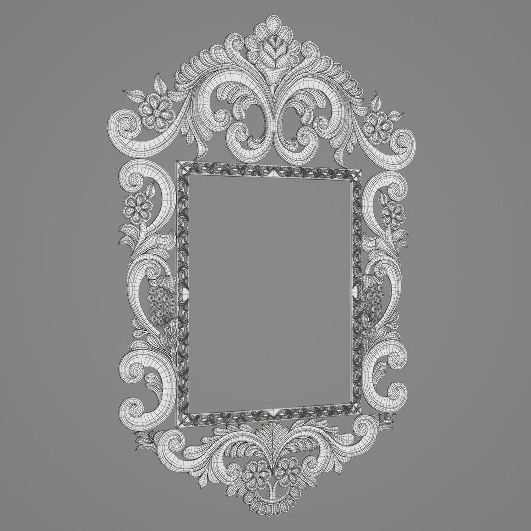 3D Classic Frame Mirror 003 - TurboSquid 2105869