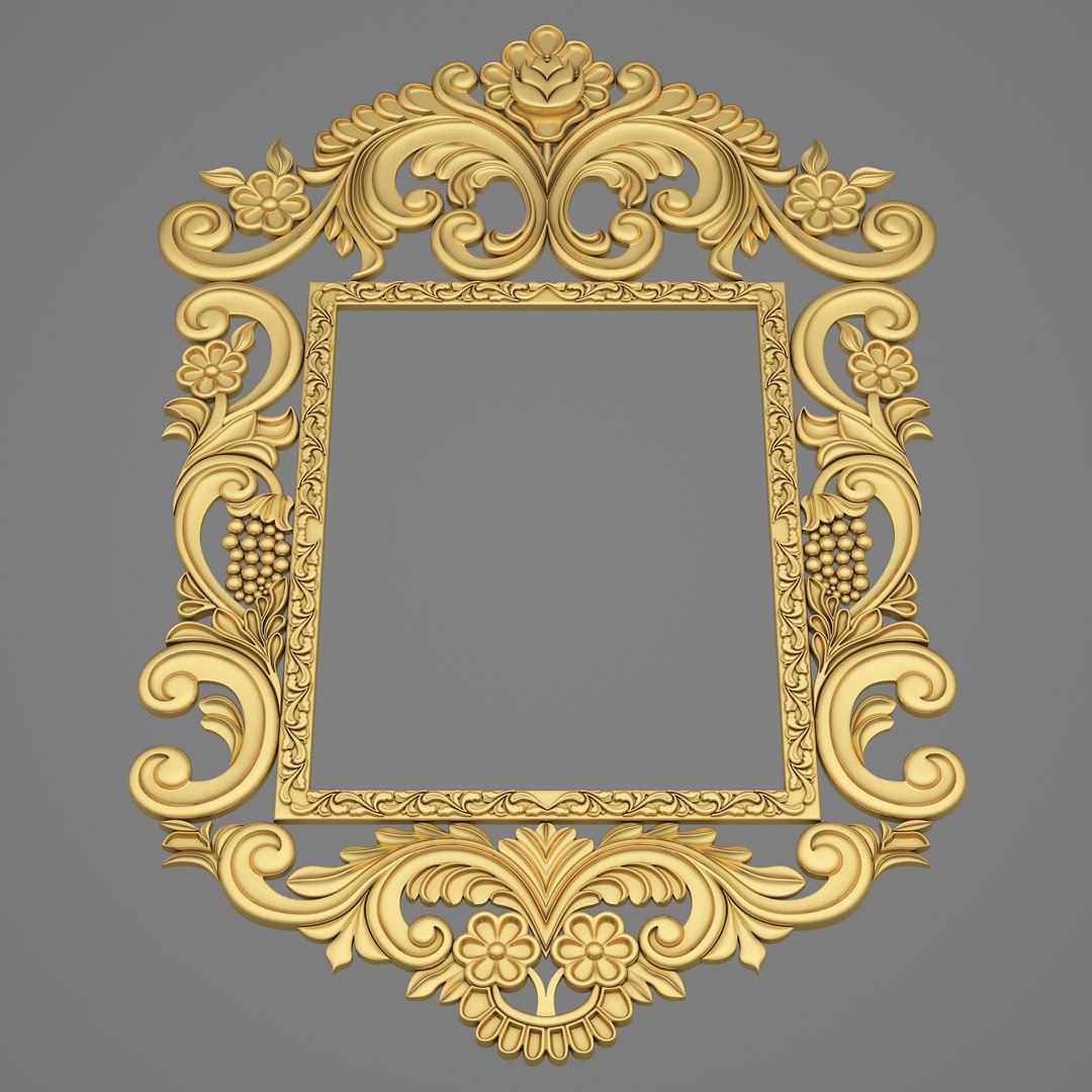 3D Classic Frame Mirror 003 - TurboSquid 2105869