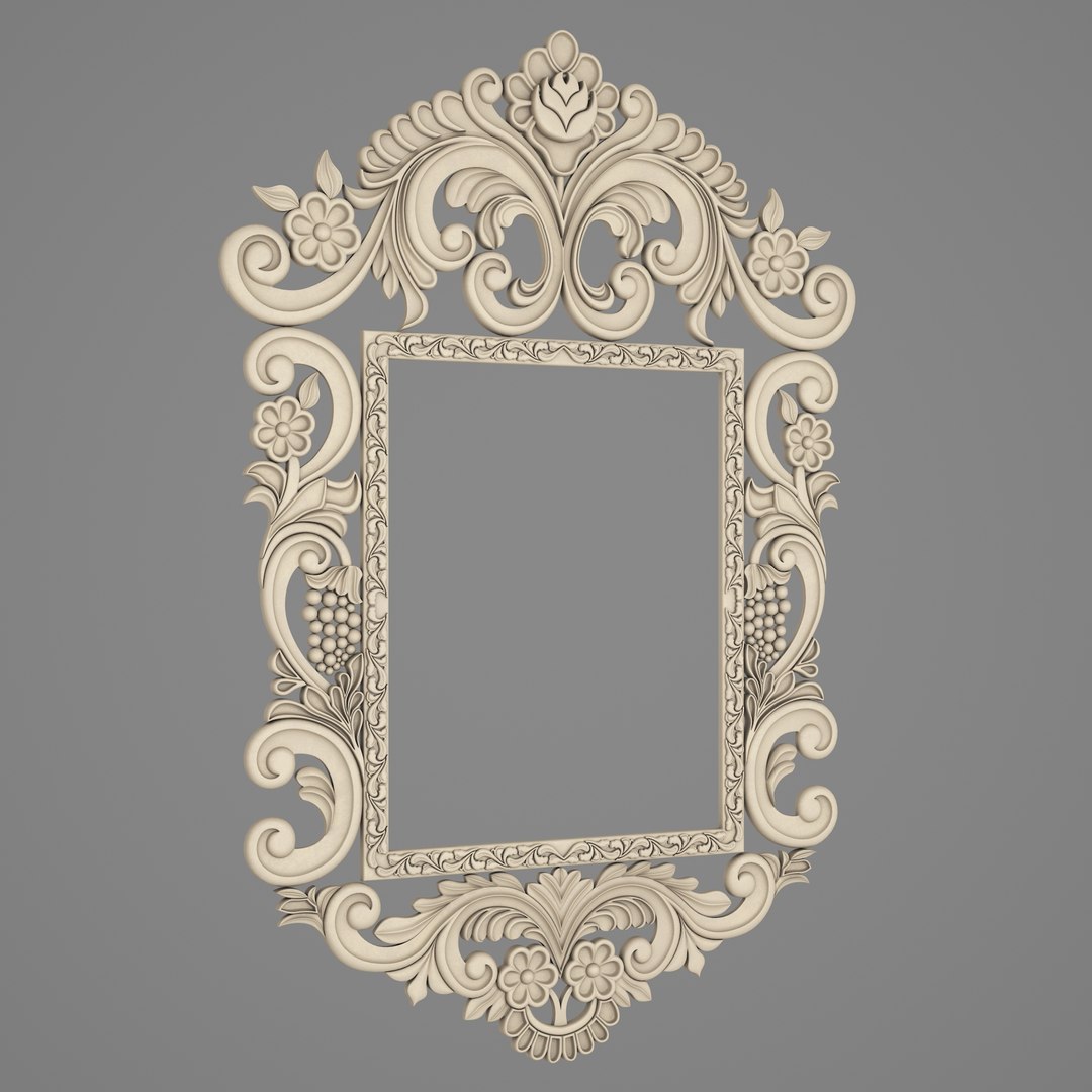 3D Classic Frame Mirror 003 - TurboSquid 2105869