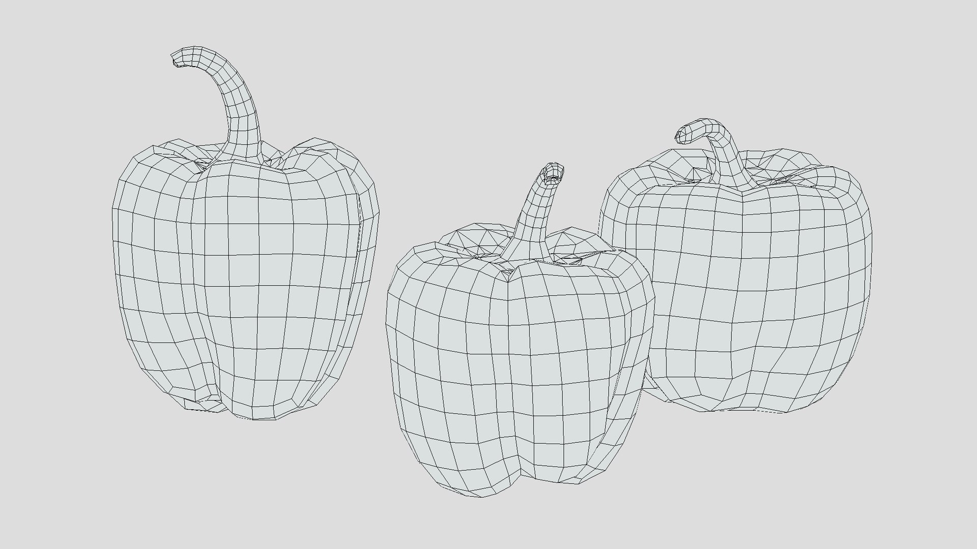 3D Model Capsicum Low Poly - TurboSquid 2272629