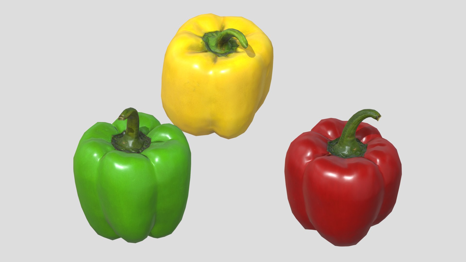 3D Model Capsicum Low Poly - TurboSquid 2272629
