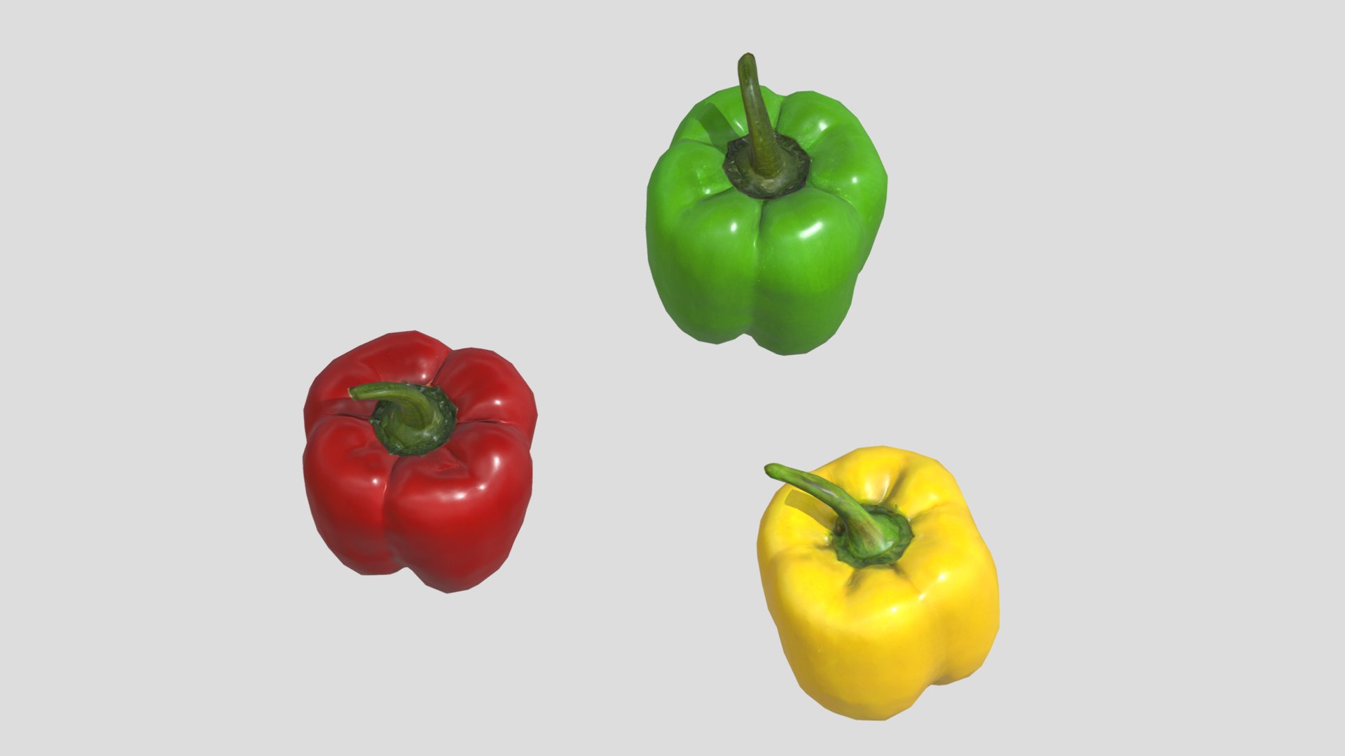 3D Model Capsicum Low Poly - TurboSquid 2272629